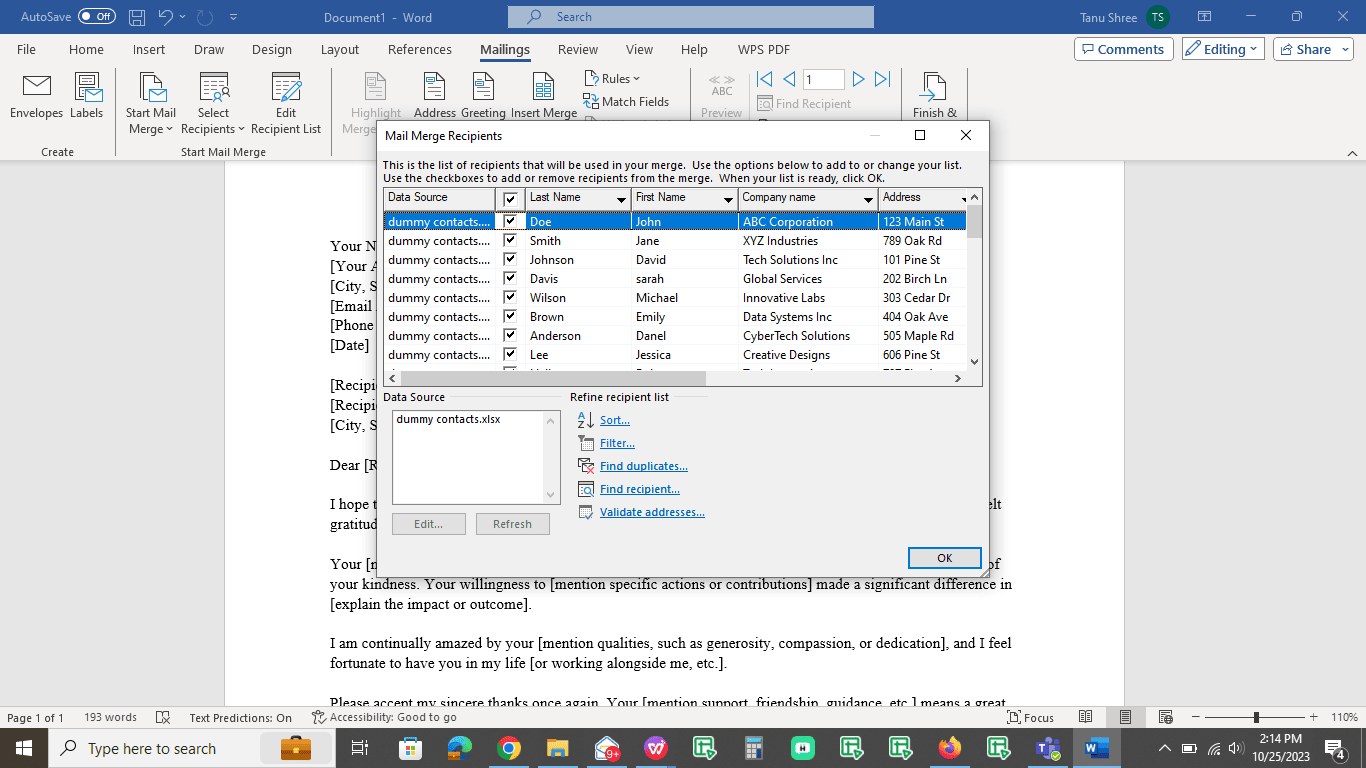 How To Generate Word Documents From Excel Data Learn Now 5033